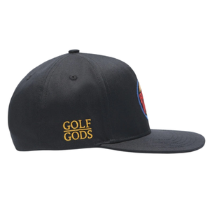 GOLF GODS - GOLF GODS Bogey King Black SnapBack Golf Hat - Flat Brim ...