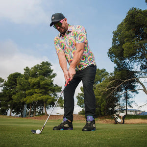 GOLF GODS - GOLF GODS Men's Rainbow Rhapsody Cool Tech Performance Polo ...